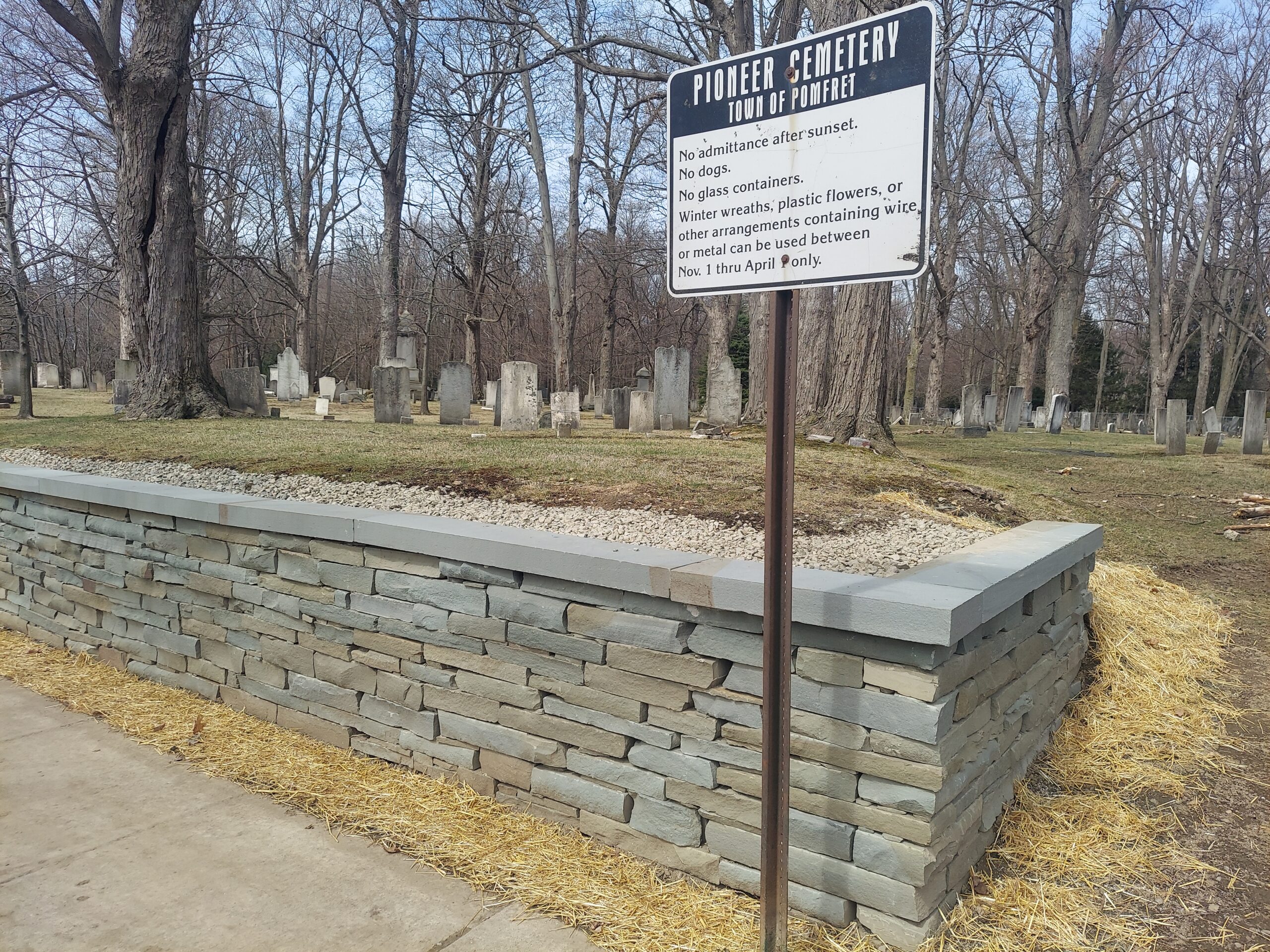 Pioneer Cemetery wall work finished | News, Sports, Jobs - Observer Today